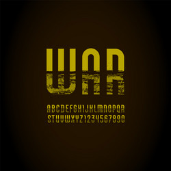 Texture high font long alphabet Royalty Free Vector Image