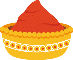 Indian powder bowl Royalty Free Vector Image - VectorStock