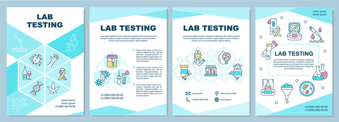 Lab testing brochure template Royalty Free Vector Image