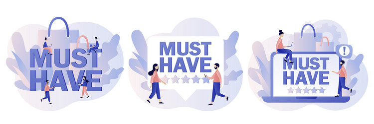 Must have online shopping advertising and e Vector Image