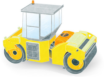 Asphalt Paver Paving Vector Images (over 400)