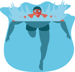 Swimming man on white background Royalty Free Vector Image