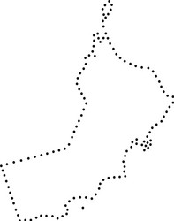 Abstract schematic map of oman from the black Vector Image