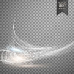 Transparent white light effect background Vector Image