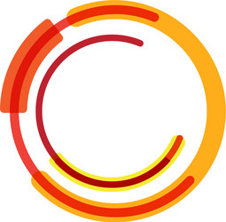 Circle line logo template icon Royalty Free Vector Image