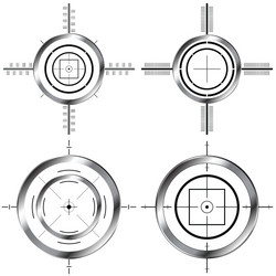 Gun sight template Royalty Free Vector Image - VectorStock