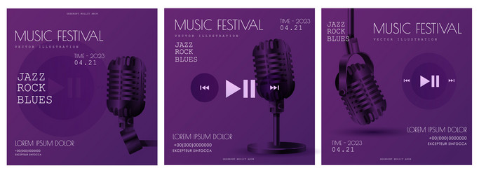 Microphone posters Royalty Free Vector Image - VectorStock