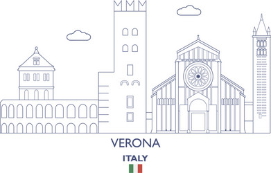 Italy verona tourism landmarks city Royalty Free Vector