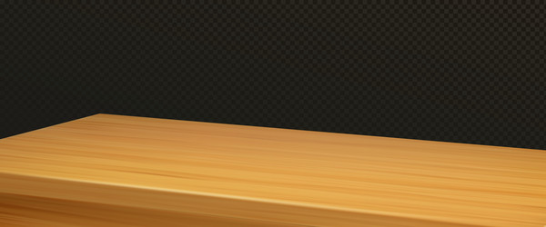 Wooden table with empty countertop Royalty Free Vector Image