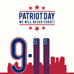 Patriot day 9 11 usa emblem template background Vector Image