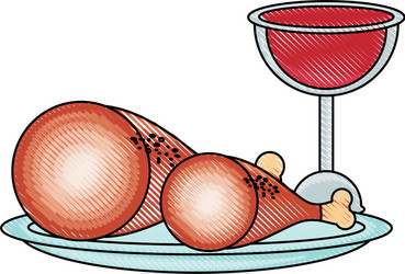 Ham leg icon Royalty Free Vector Image - VectorStock