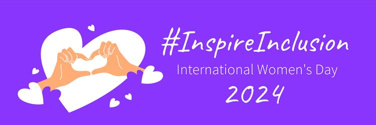 Inspire inclusion international womens day banner Vector Image