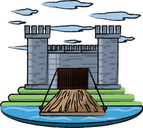 Medieval Drawbridge Cartoon