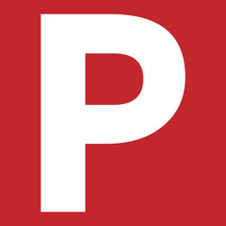 Probationary driver p sign new Royalty Free Vector Image