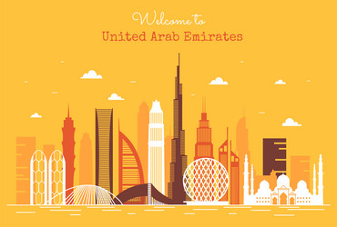 Welcome to uae Royalty Free Vector Image - VectorStock