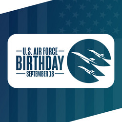 Us air force birthday september 18 holiday Vector Image