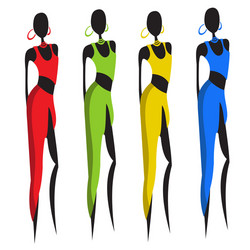 Beautiful african women Royalty Free Vector Image