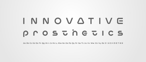 Technology science font digital cyber alphabet Vector Image
