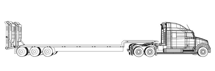 Flat Bed Trailer Vector Images (over 110)