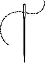 Needle with thread Royalty Free Vector Image - VectorStock