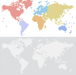 Flat world map infographic Royalty Free Vector Image