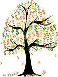 Autumn tree cartoon Royalty Free Vector Image - VectorStock