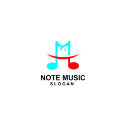 Music note logo design song tone Royalty Free Vector Image