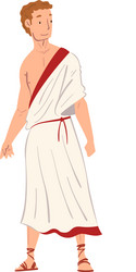 Roman man in traditional clothes as ancient rome Vector Image