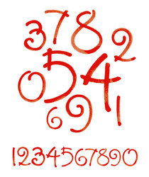 Hand Written Numbers Vector Images (over 1,000)