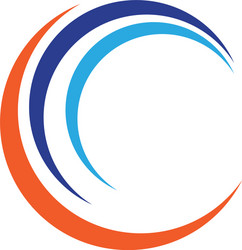 Circle line logo template icon Royalty Free Vector Image