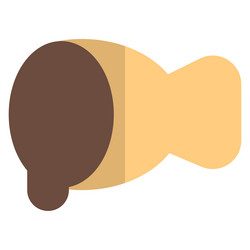 Creamy taiyaki outline Royalty Free Vector Image