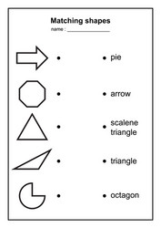 Geometry shape matching game educational Vector Image
