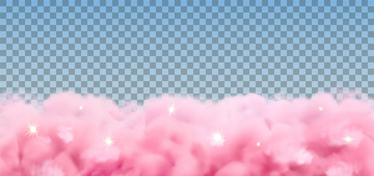 Realistic pink cloud Royalty Free Vector Image