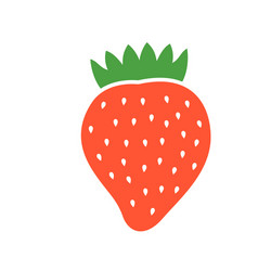 Simple strawberry Royalty Free Vector Image - VectorStock