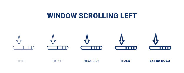 Window scrolling left icon outline and filled Vector Image Window scrolling left icon outline and filled Vector Image
