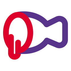 Creamy taiyaki outline Royalty Free Vector Image