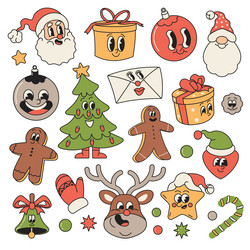 Christmas characters without face Royalty Free Vector Image