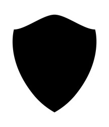 Police shield black shape heraldic shields blank Vector Image
