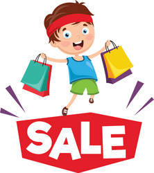 Kid grocery Royalty Free Vector Image - VectorStock