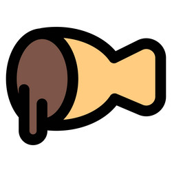 Creamy taiyaki outline Royalty Free Vector Image