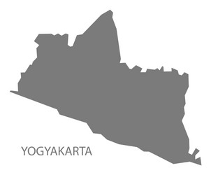 Jakarta indonesia map grey Royalty Free Vector Image