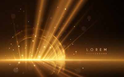 Abstract golden light rays background Royalty Free Vector