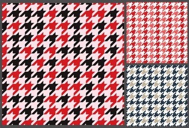 Houndstooth pattern with colorful elements Vector Image