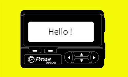 Pager Royalty Free Vector Image - VectorStock