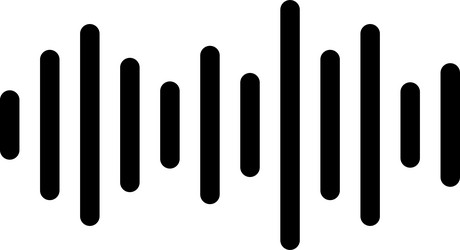 Radio wave icon monochrome simple sound Royalty Free Vector