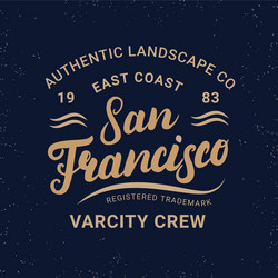 San francisco hand lettering - calligraphy Vector Image