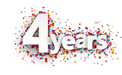 Happy birthday greeting card design with confetti Vector Image