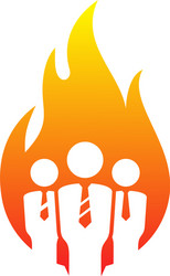 Fire job logo flame icon design inspirations Vector Image
