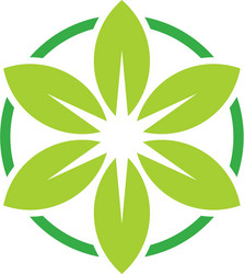 Flower wellness logo icon design Royalty Free Vector Image