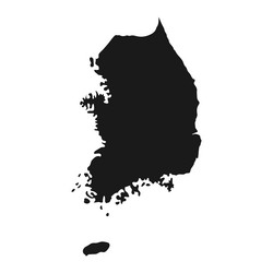 Highly detailed south korea map with borders Vector Image